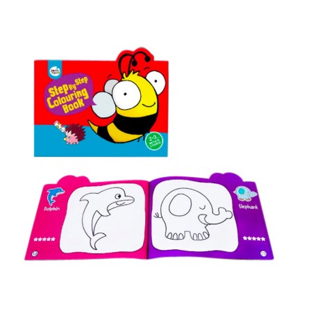 step by step coloring book